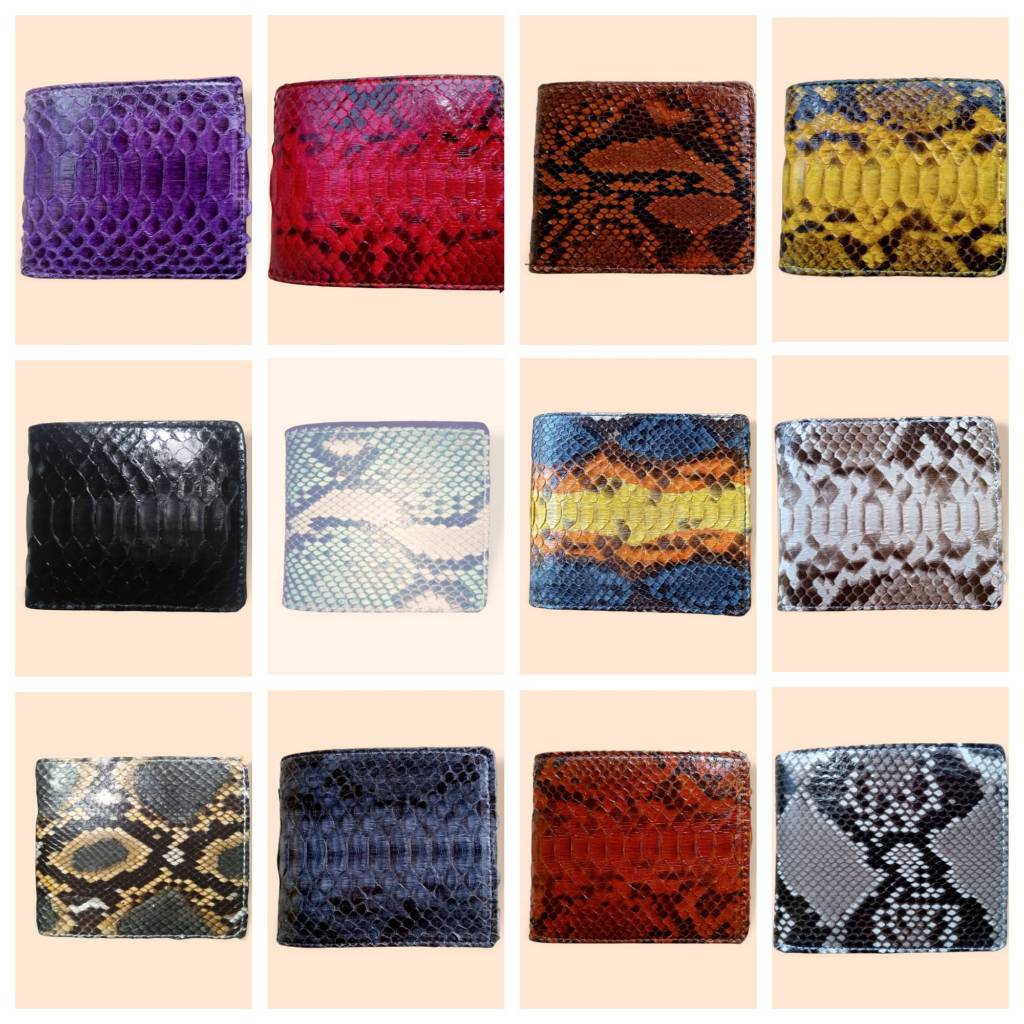 Python Snake Genuine Leather Wallet. Bifold Men's Leather Wallet ...