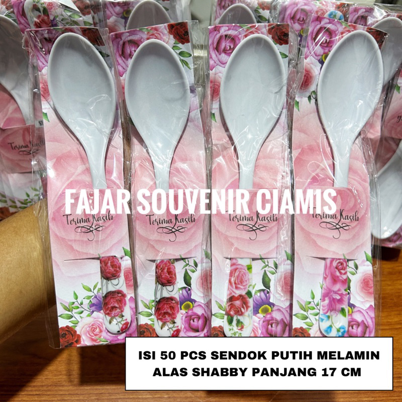 50pcs Wedding Souvenirs Melamine Tablespoon Shabby Pedestal Plastic ...