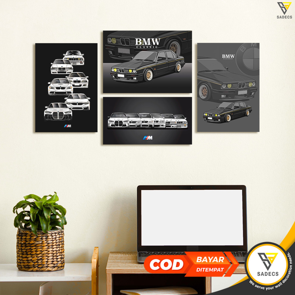 KAYU HIASAN DINDING Sadecs - Canvas Wooden Poster BMW M SERIES Room ...
