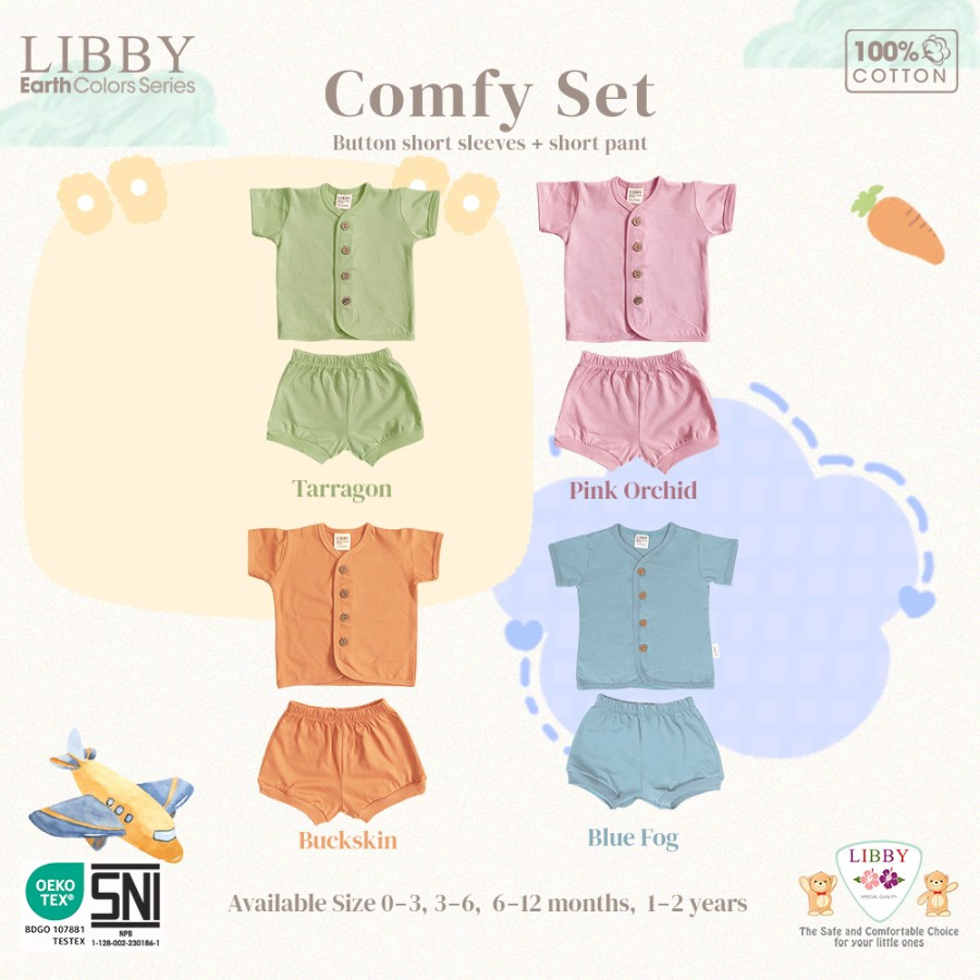 Libby EARTH COMFY Short SET (1stel/pack) | Shopee Malaysia