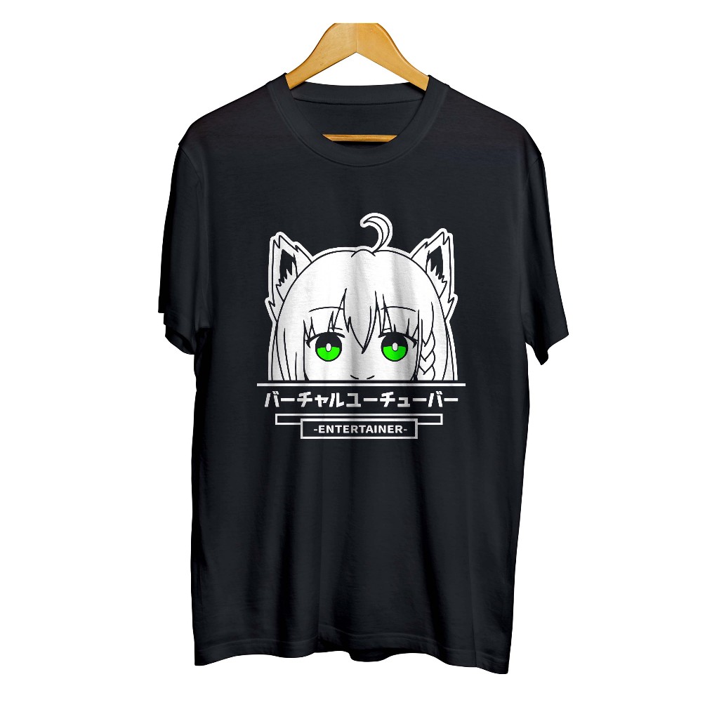 Vtuber SHIRAKAMI FUBUKI PEEKER anime distro T-Shirt - HOLOLIVE JP ...
