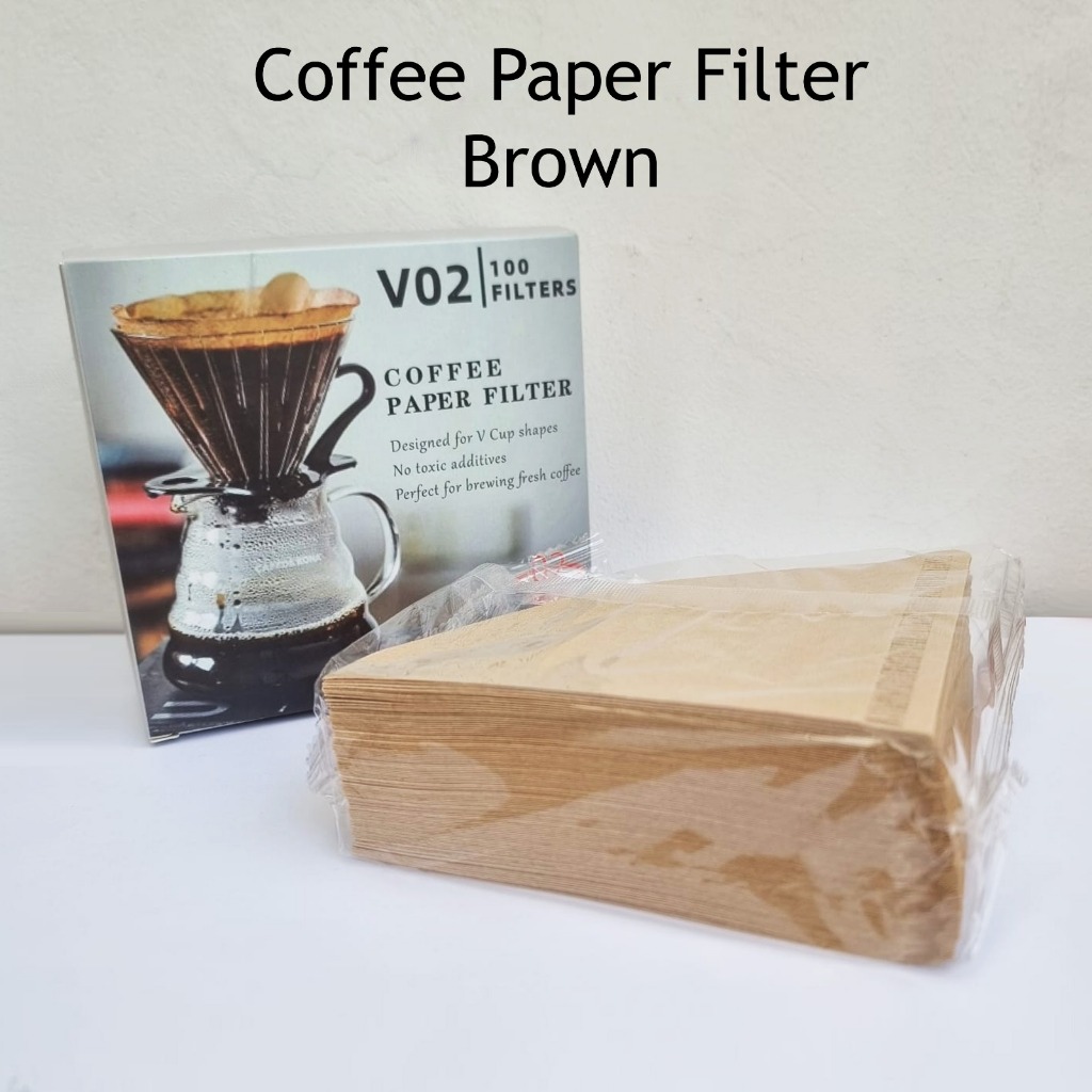 PUTIH V60 Drip Coffee Filter Paper 1 - 2 Serve / 1-4 cups contains 10 ...