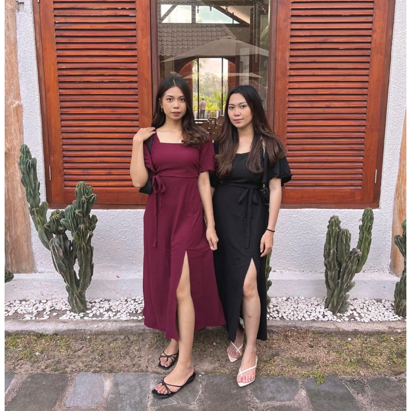 Kayano // DRESS JESWIL CRINGKLE IMPORT Long DRESS Crinkle Aif Flow ...