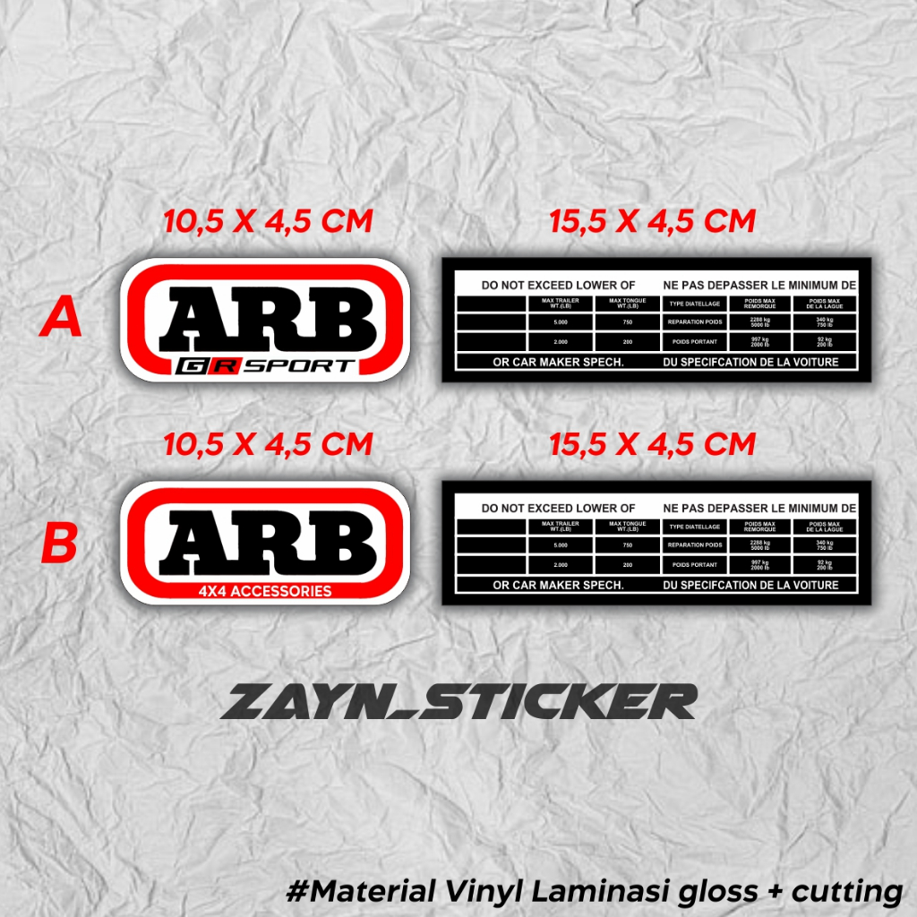 Arb TOWING STICKER | Shopee Malaysia