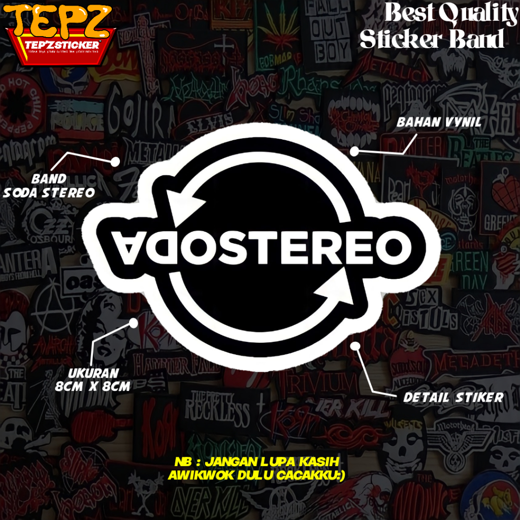 Sticker BAND (STEREO SODA BAND) BAND STICKER|Metal Sticker|Tumblr ...