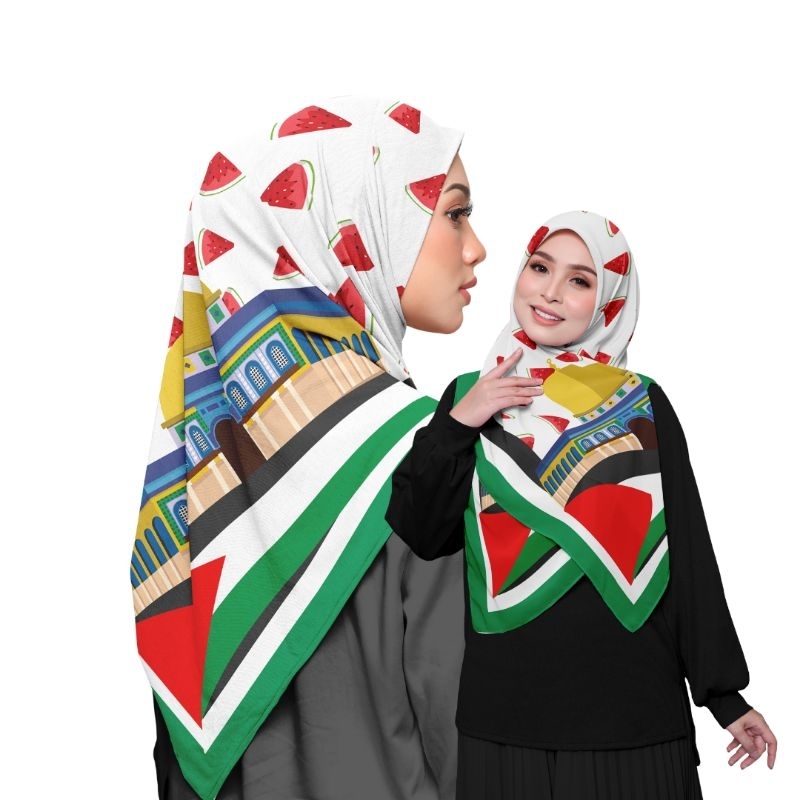 Palestine hijab hijab hijab motif palestine scarf palestine Watermelon ...