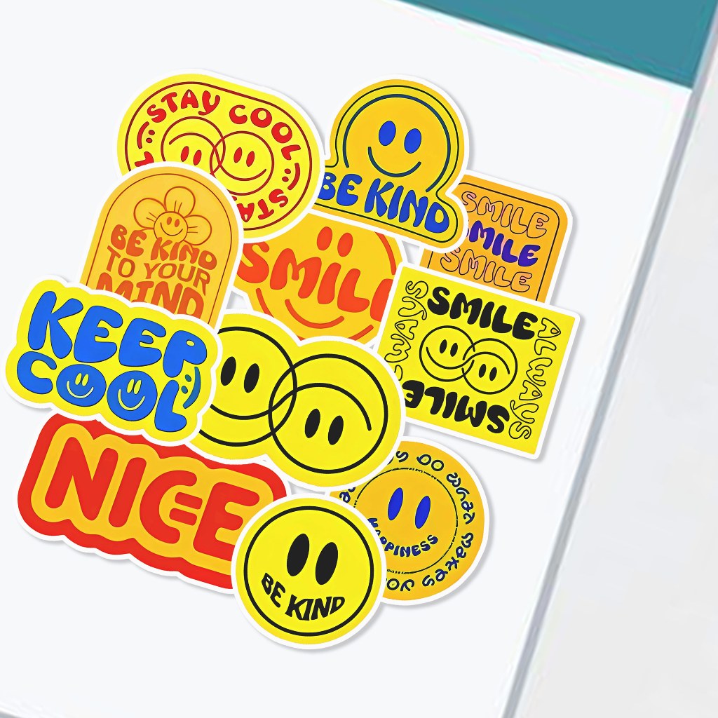 Smile Aesthetic Sticker Waterproof Sticker (11pcs) | Shopee Malaysia