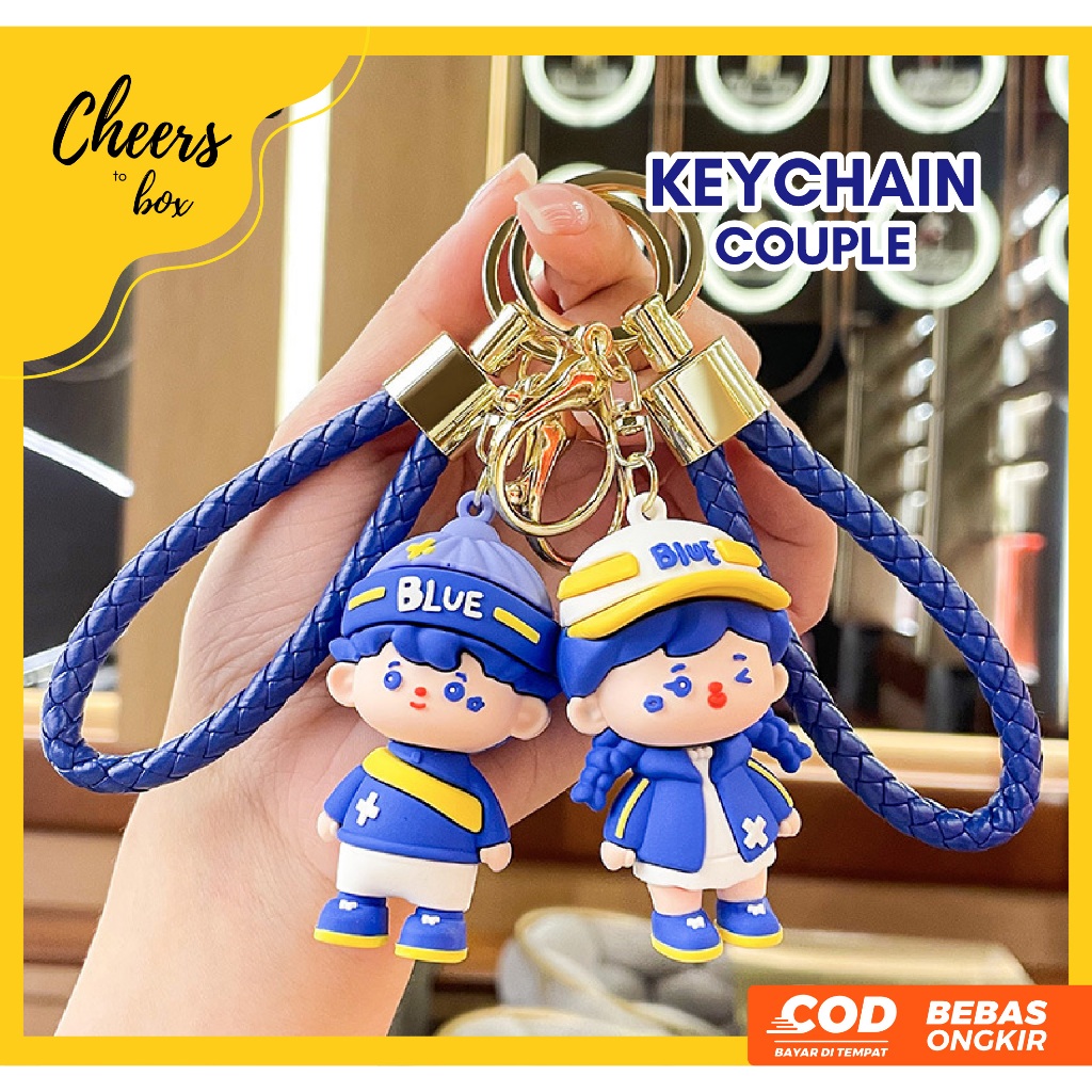 GANTUNGAN Boy Girl Couple Keychain / Cute Boy Girl Couple Keychain ...