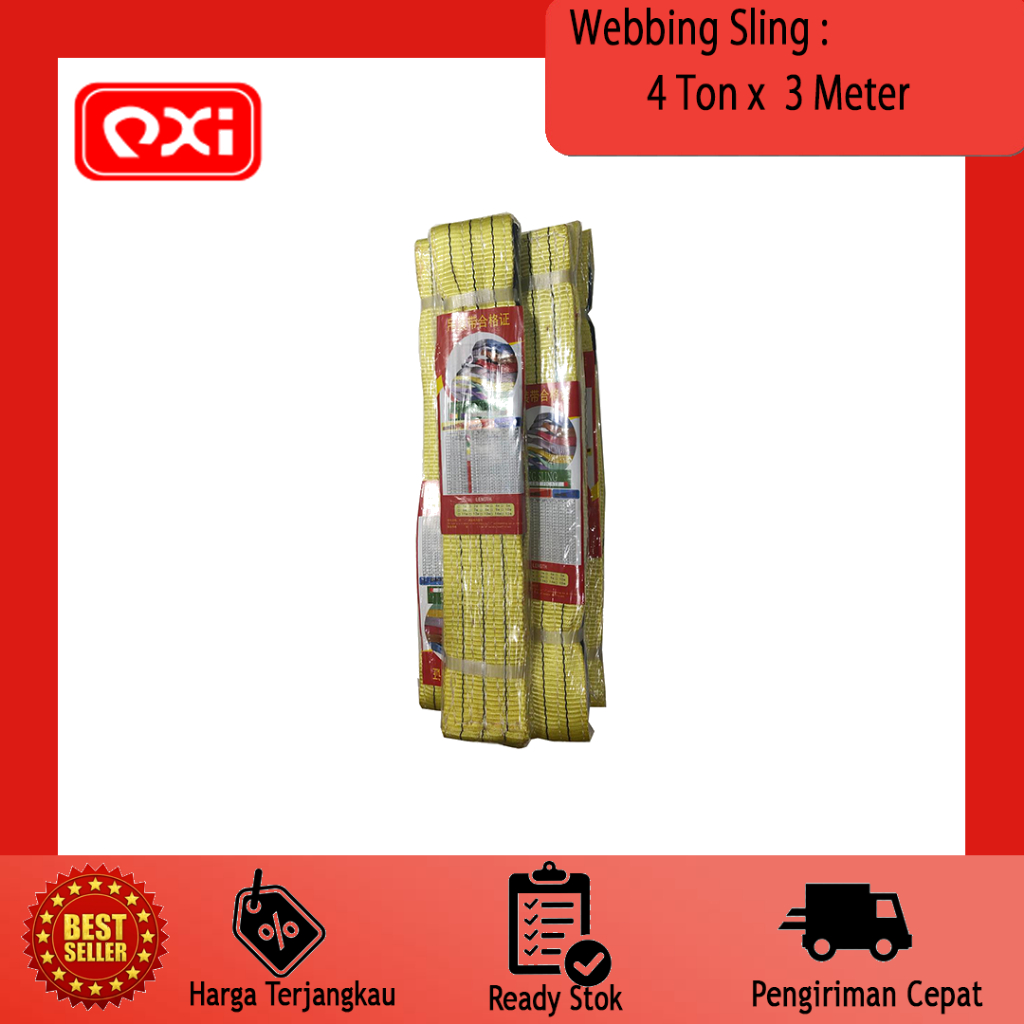 Webbing Sling 4T X 3M/Webbing Sling/Lifting Rope 4ton X 3meter | Shopee ...