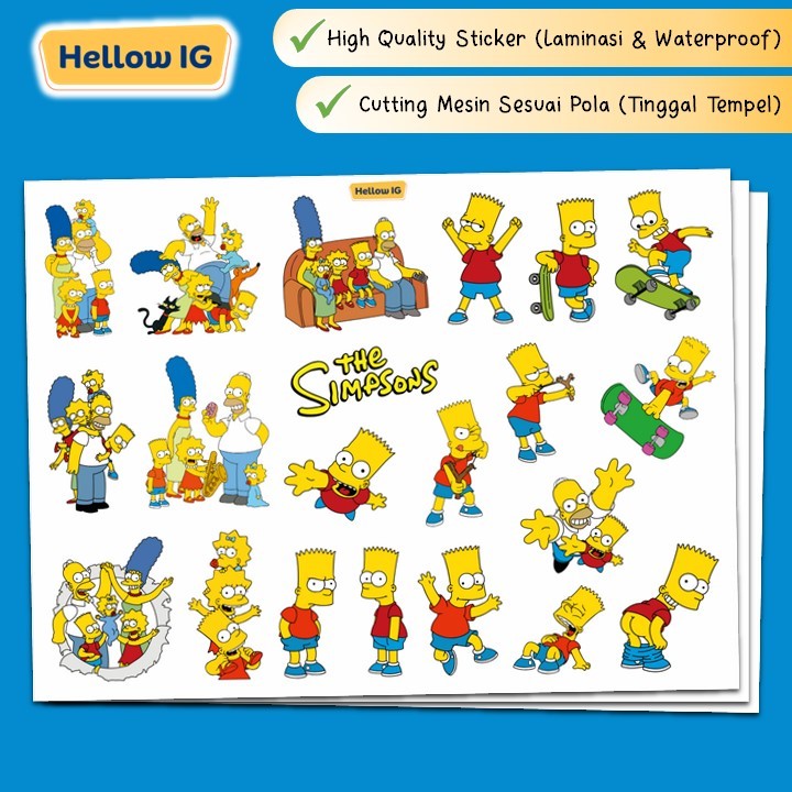 Simpson STICKER PACK | Simpson Sticker | Laptop Bottle WATERPROOF ...