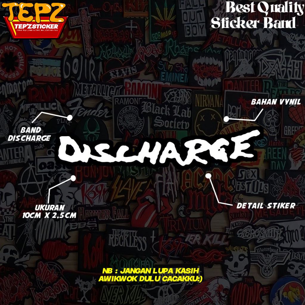 Sticker STICKER (BAND DISCHARGE) BAND STICKER|Metal STICKERS|Aesthetic ...