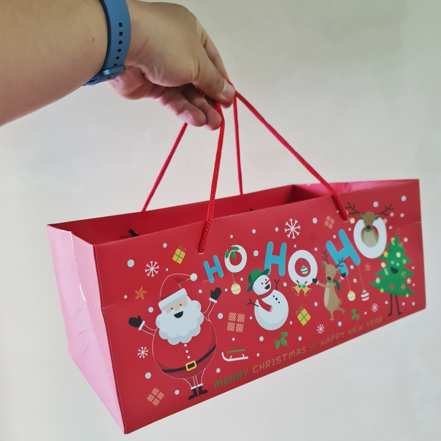 (5Pcs) Christmas Paperbag Goodie Bag Christmas Parcel Paper Bag Size ...