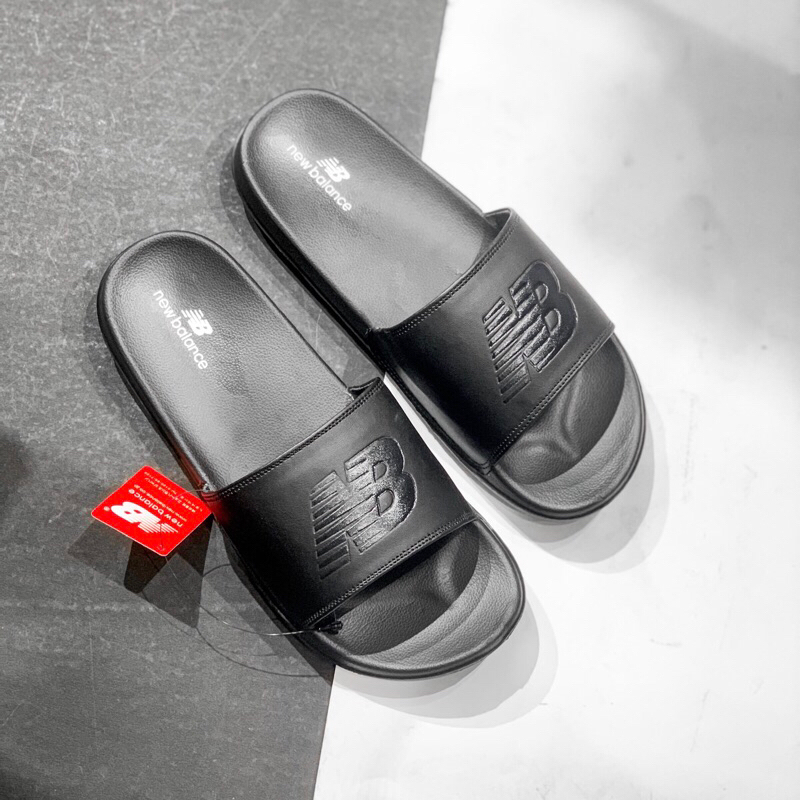 Slide SANDALS NB FULL BLACK ALL BLACK | Shopee Malaysia