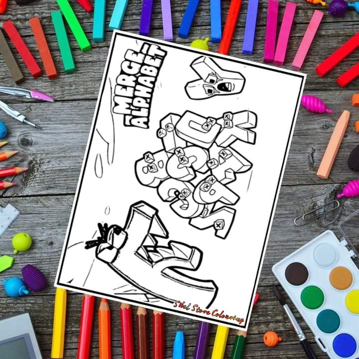 Children's Coloring Drawing Paper Letter Series Alphabet Lore ...