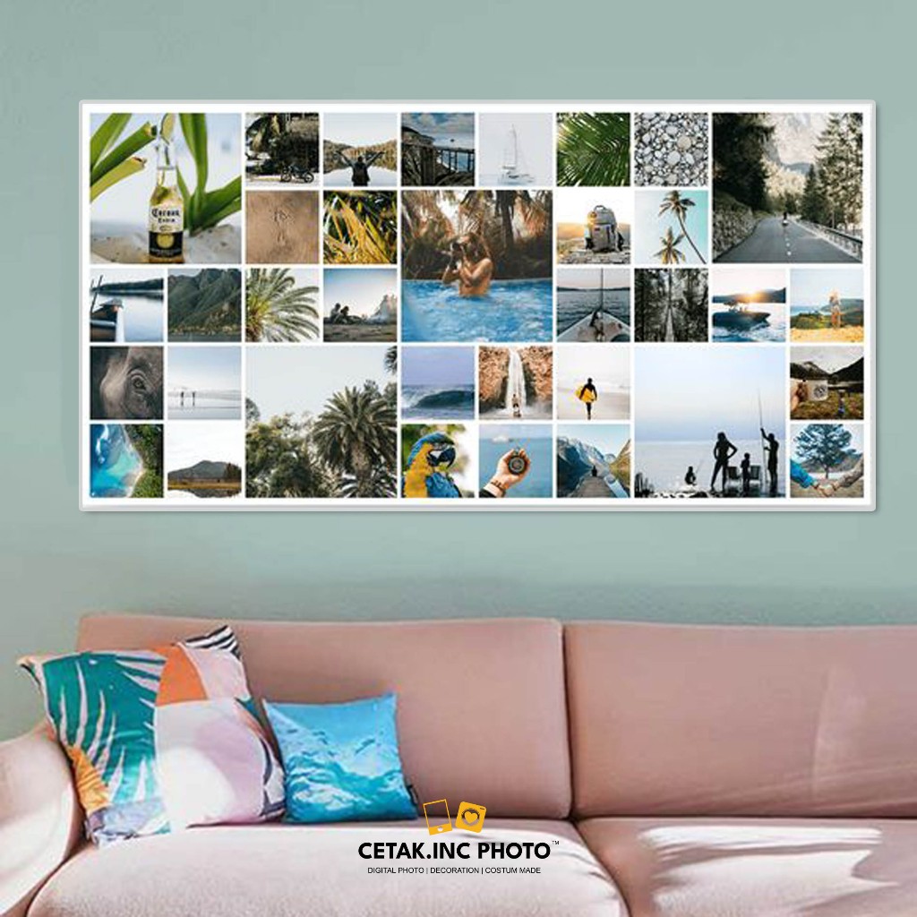 Photo collage print + minimalist frame | Instamix Collage Ultrawide ...