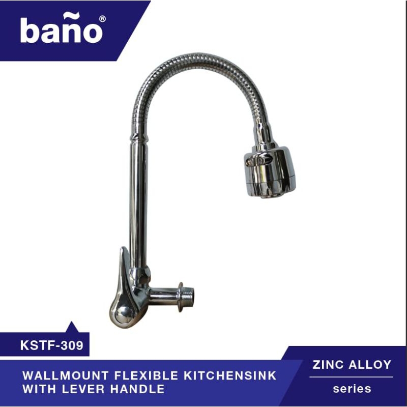 Flexible Wall Swan Faucet / Flexible Wall Dish Washing Faucet - Bano ...