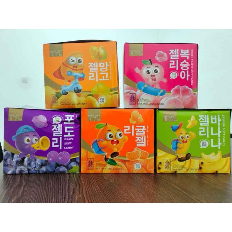 Tyl Gummy Candy 20g x 20 Packs Gummy Candy Various Fruit Flavors ...