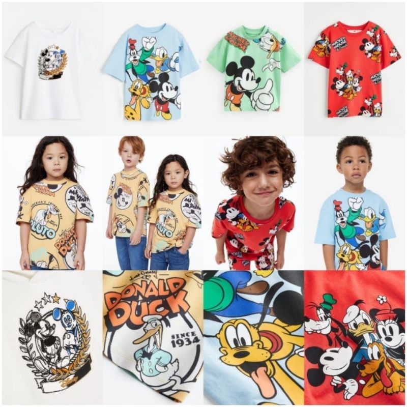 Hnm Disney Mickey Unisex Tshirt (THMMU) | Shopee Malaysia