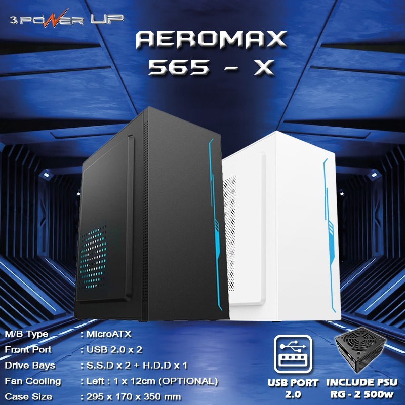 Casing Office AEROMAX/ AM 565 X - Free PSU RG-2 500 Watt | Shopee Malaysia