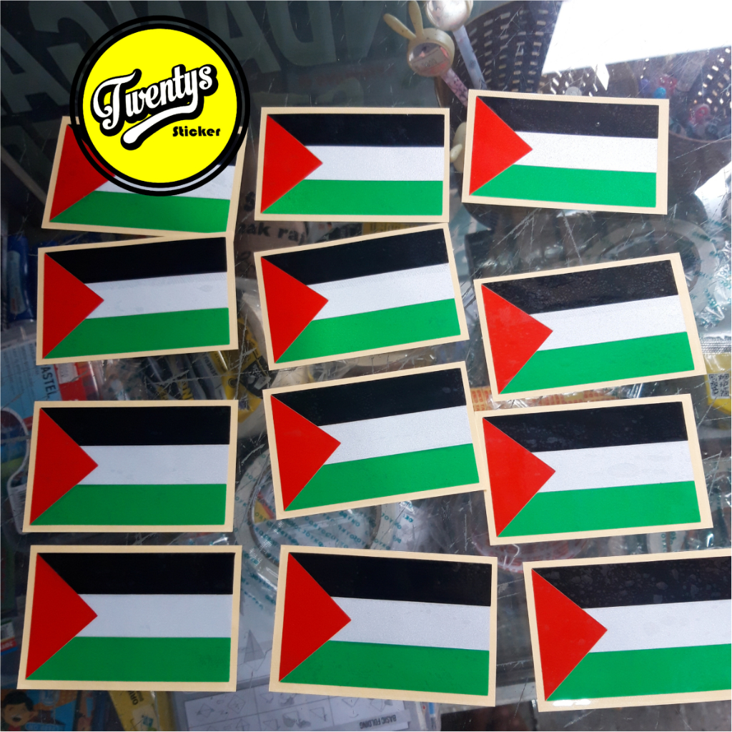 Palestine FLAG PALESTINE FLAG STICKERS REFLECTIVE CUTTING STICKER LIGHT ...