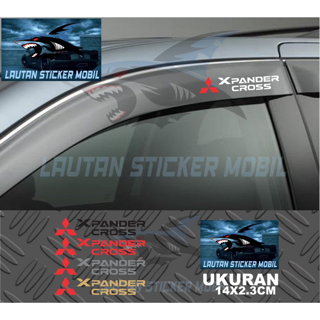 Xpander cross cutting car water gutter sticker mitsubishi xpander cross ...