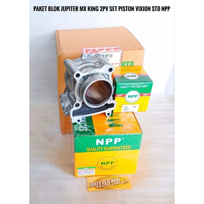Block BORING PISTON SET JUPITER MX KING 2PV SET PISTON STD NPP-BOYRENK ...