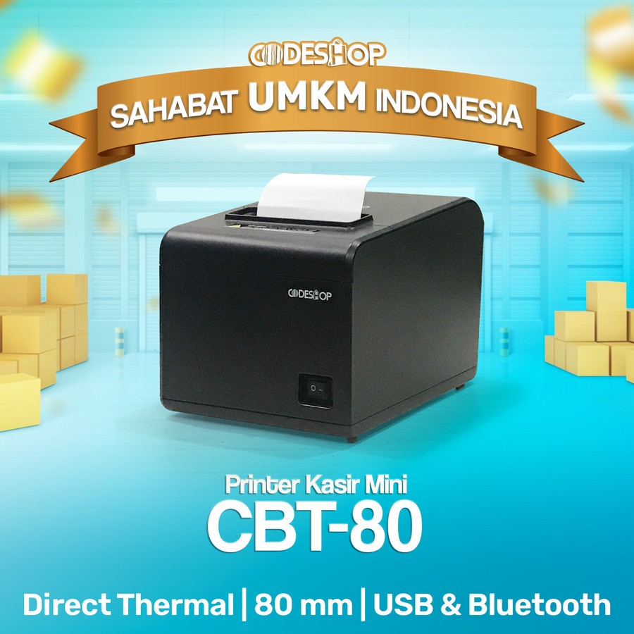 Codeshop CBT-80 Thermal Receipt Cashier Printer 80 mm - USB + Bluetooth ...