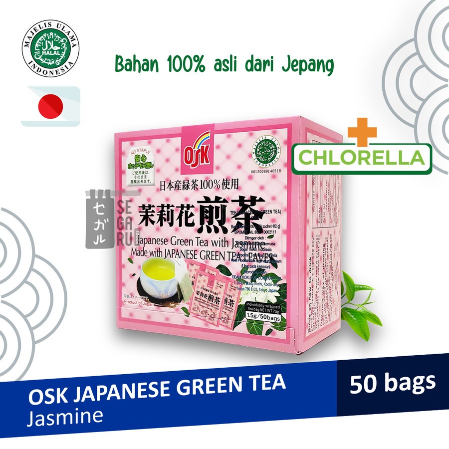 HIJAU Osk Japanese Green Tea | Halal Japanese Green Tea (50 Sachets) | Shopee Malaysia