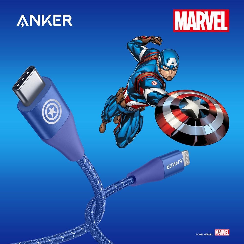 Anker x Marvel PowerLine+II USB-C To Lightning 6ft Charger Cable ...