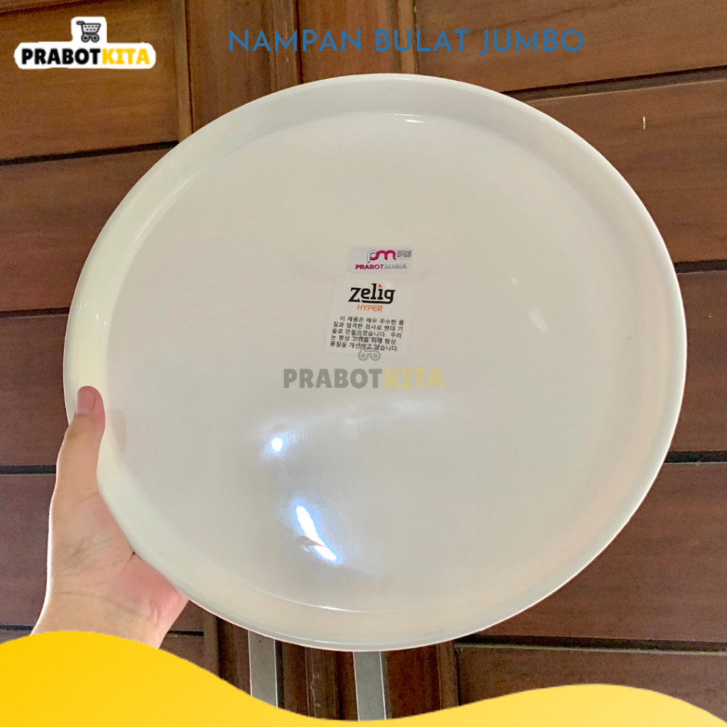 PUTIH Aesthetic Round Plastic Tray / White Plain Tray / Multipurpose ...