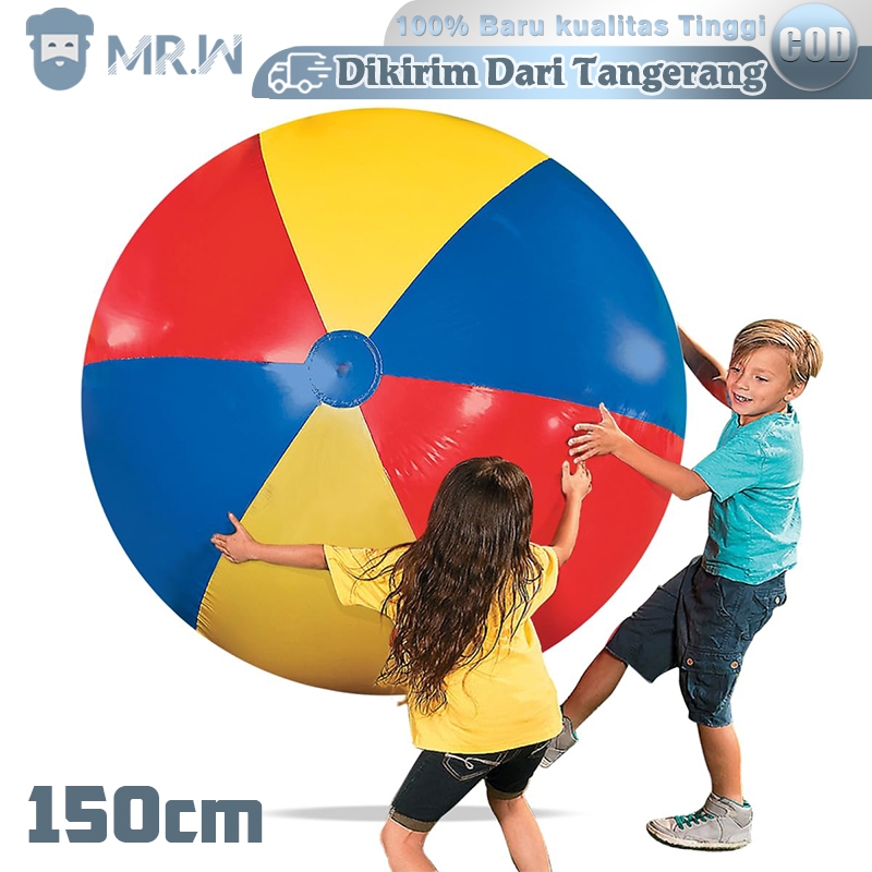 Giant Beach Ball 150cm Jumbo Beach Ball Color Inflatable Beach Ball ...