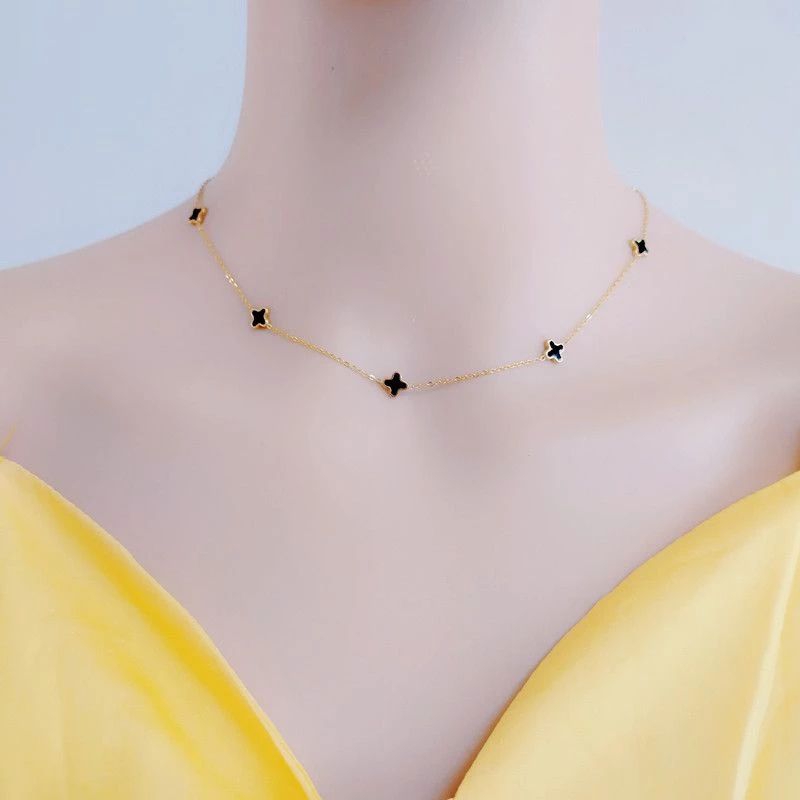 Clover Leaf Chain Titanium Women's Necklace/Trend Women's Necklace ...