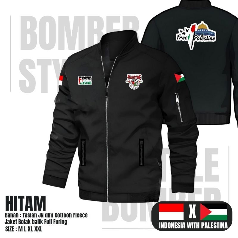 Jacket FREE PALESTINE X INDONESIA SPECIAL EDITION BOMBER Jacket GAZA ...