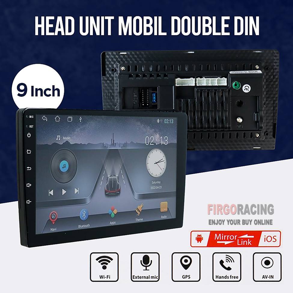 Car Head Unit Double Din Media Player Hd Wifi Gps Android 9 9 Inch