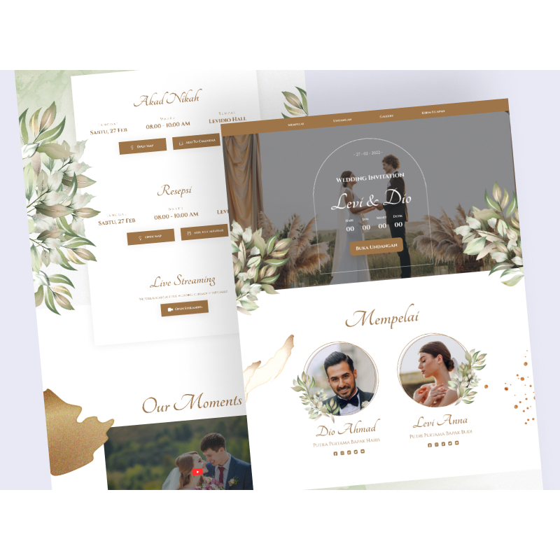 Floral Theme Website Digital Invitation | Shopee Malaysia