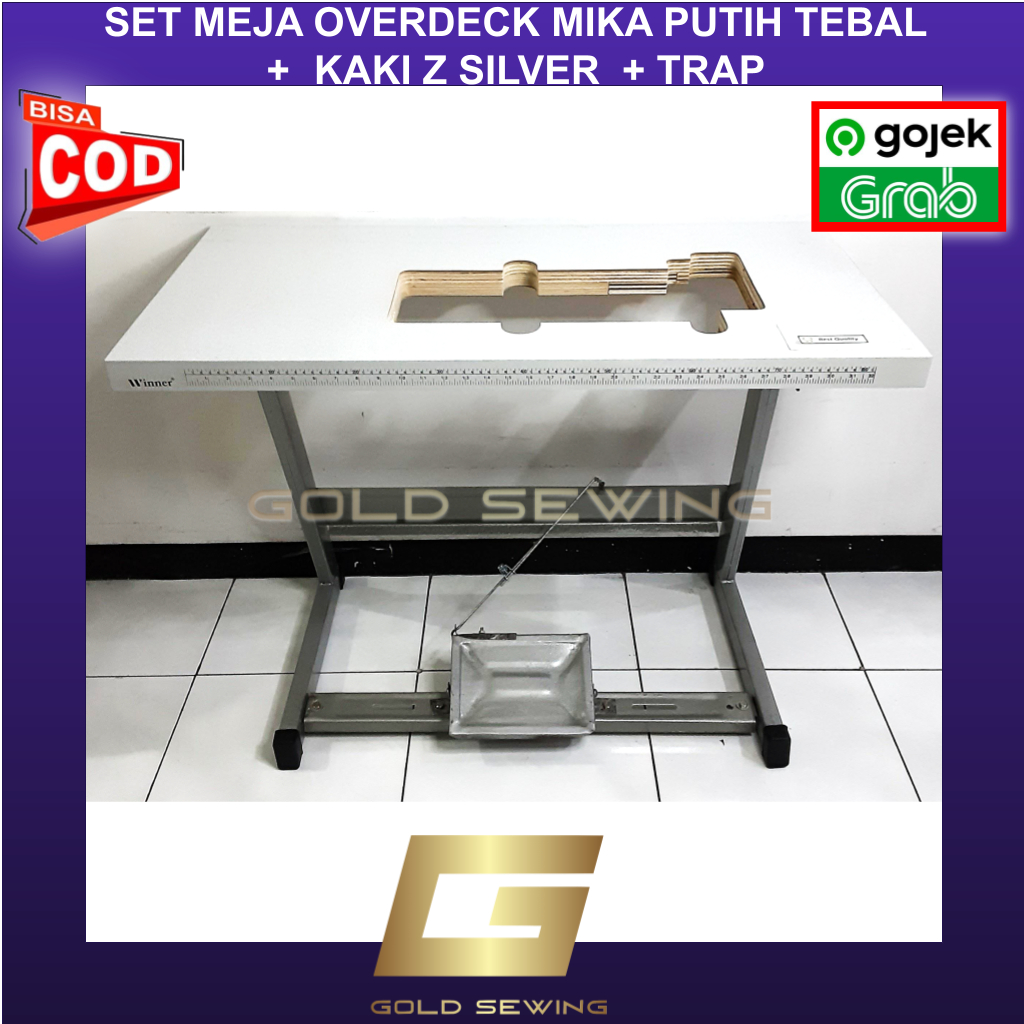 MESIN PUTIH Thick White Mica Grinding Table SET+Z Legs SILVER Kam ...