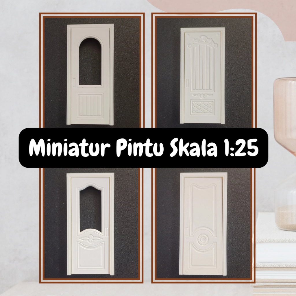 1:25 SCALE DOOR AND FRAME MINIATURE FOR ARCHITECTURE, INTERIOR, DIORAMA ...