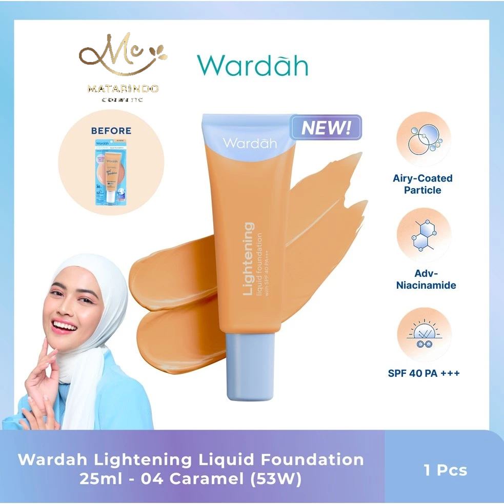 (New Packaging) WARDAH LIGHTENING LIQUID FOUNDATION 6ML | Shopee Malaysia
