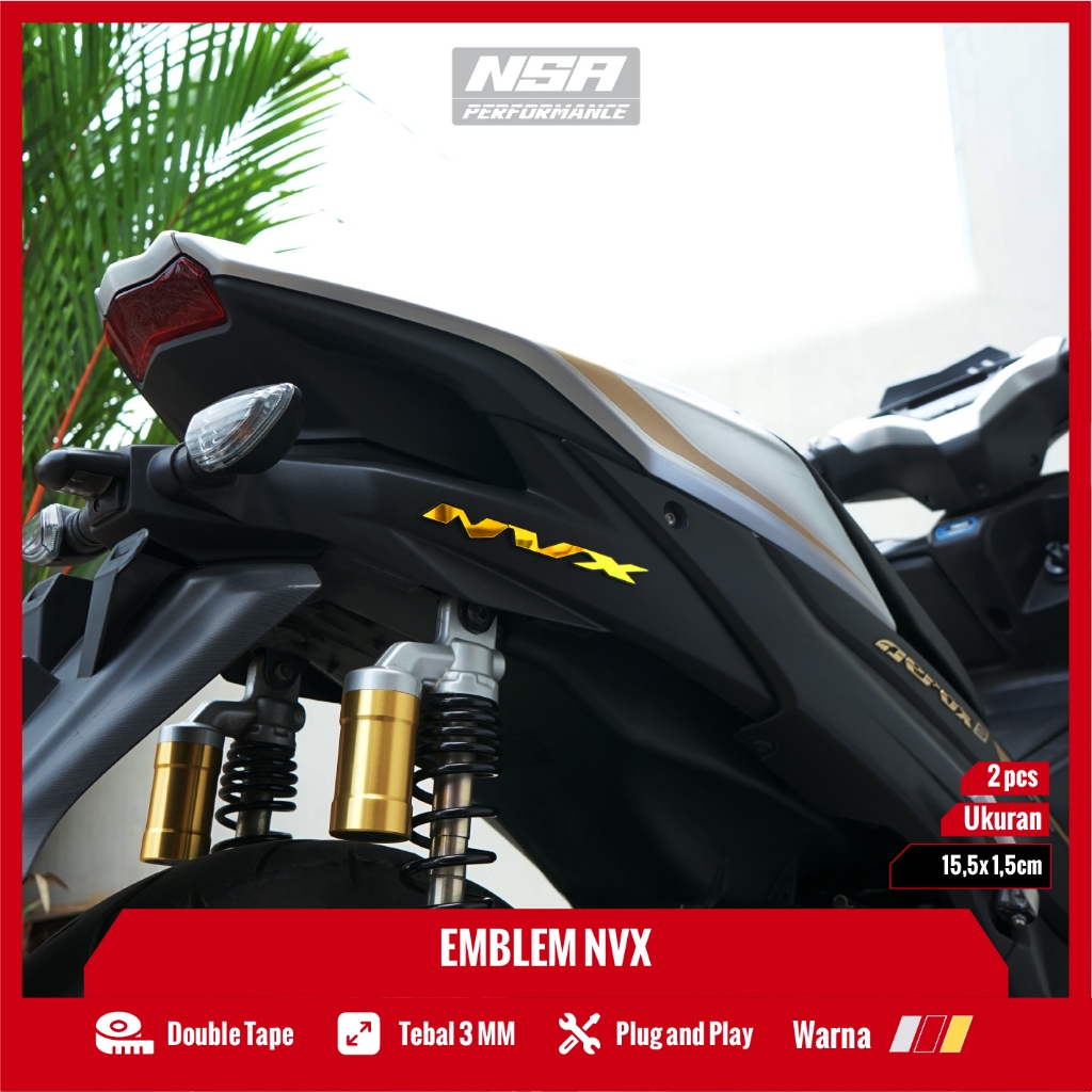 Nsa EMBLEM LOGO NVX EMBLEM NVX 2PCS EMBLEM Embossed Not STICKER Or ...