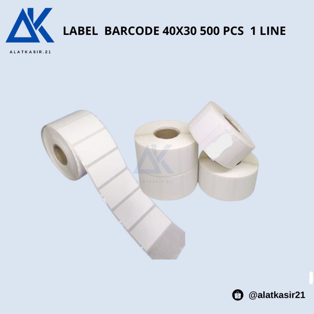 Thermal Sticker Barcode Label 40x30mm 500pcs/Roll 1 Line | Shopee Malaysia