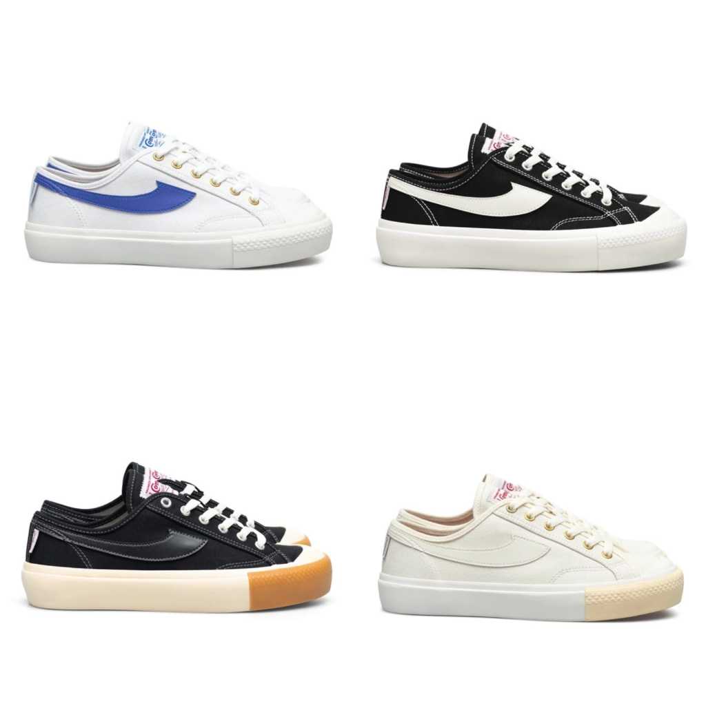 [ORIGINAL 100%] Compass Gazelle Low Black White/Black Gum/Cream Sepatu ...