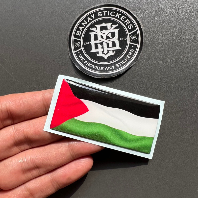 Palestine Flag Emblem Sticker FREE PALESTINE Emblem Sticker Embossed ...