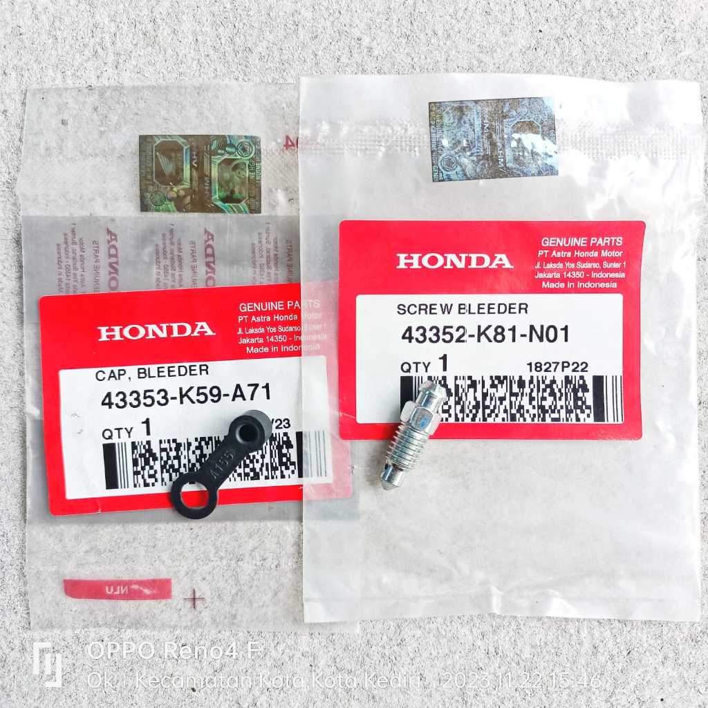 Wind Bolt-Nepel-Brake Oil-Caliper Vario 110-125-150 Forza Ori AHM ...