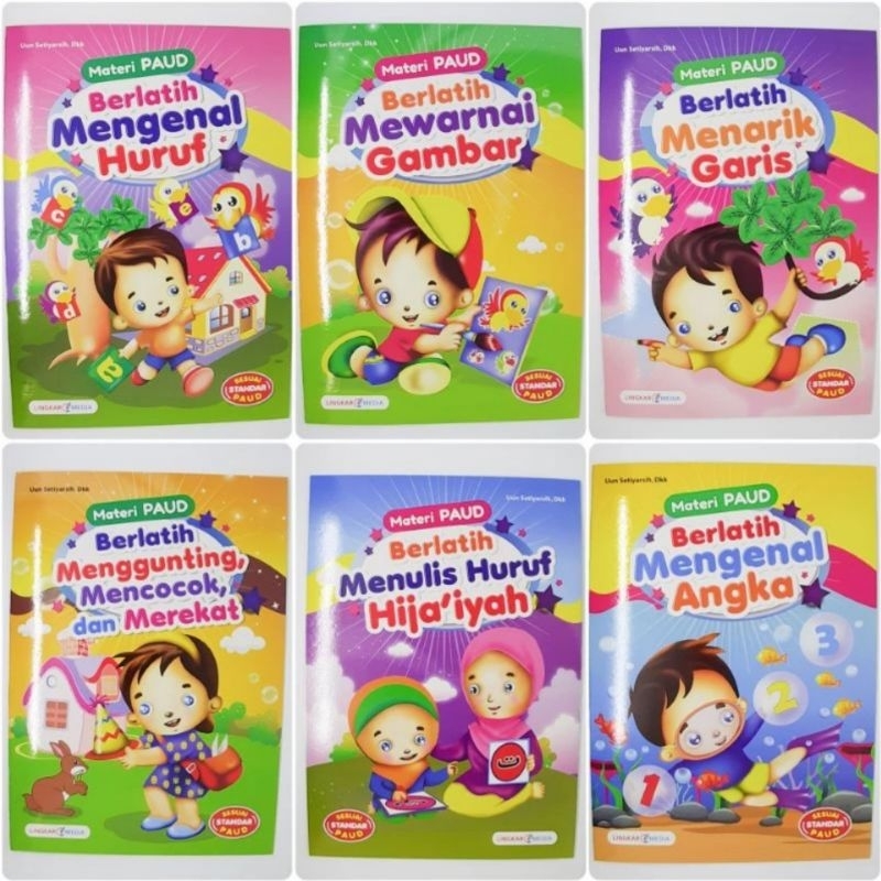 Book Package Of PAUD Material Contents 6 Books For Kindergarten PAUD ...
