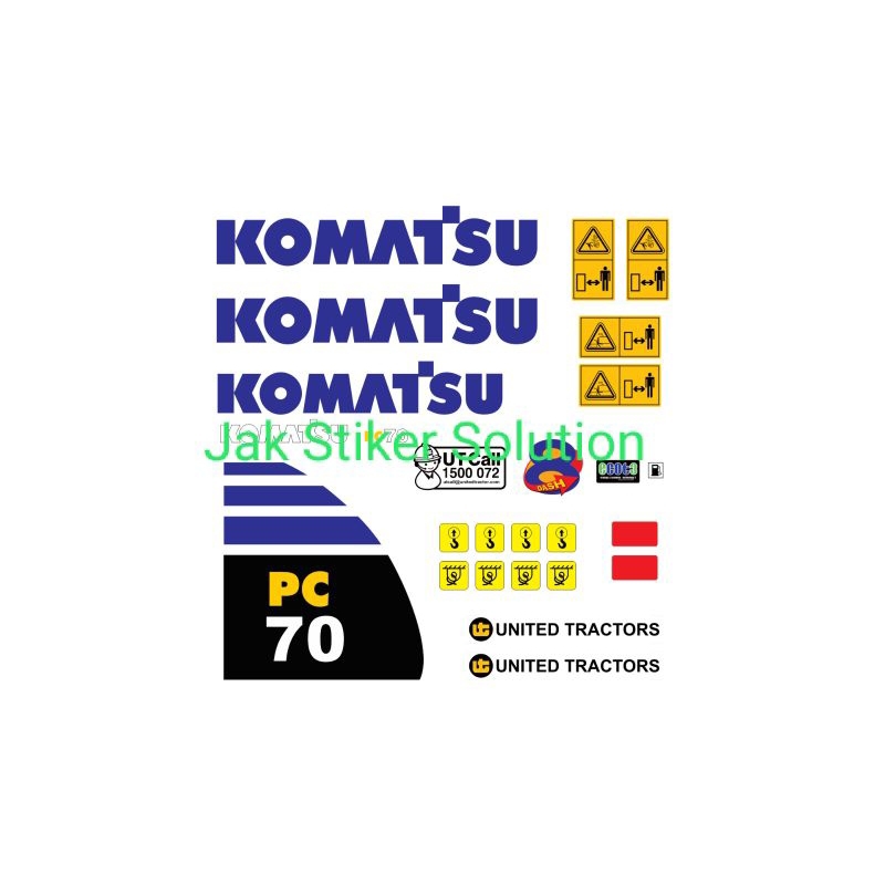 Komatsu Pc70-8 Excavator Sticker Heavy Equipment Decal | Shopee Malaysia