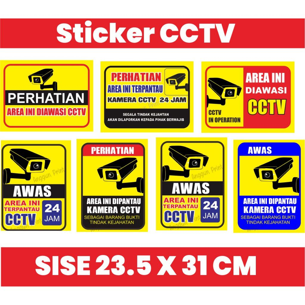 Cctv Stickers, CCTV Stickers, CCTV Warning Stickers, CCTV Monitoring ...