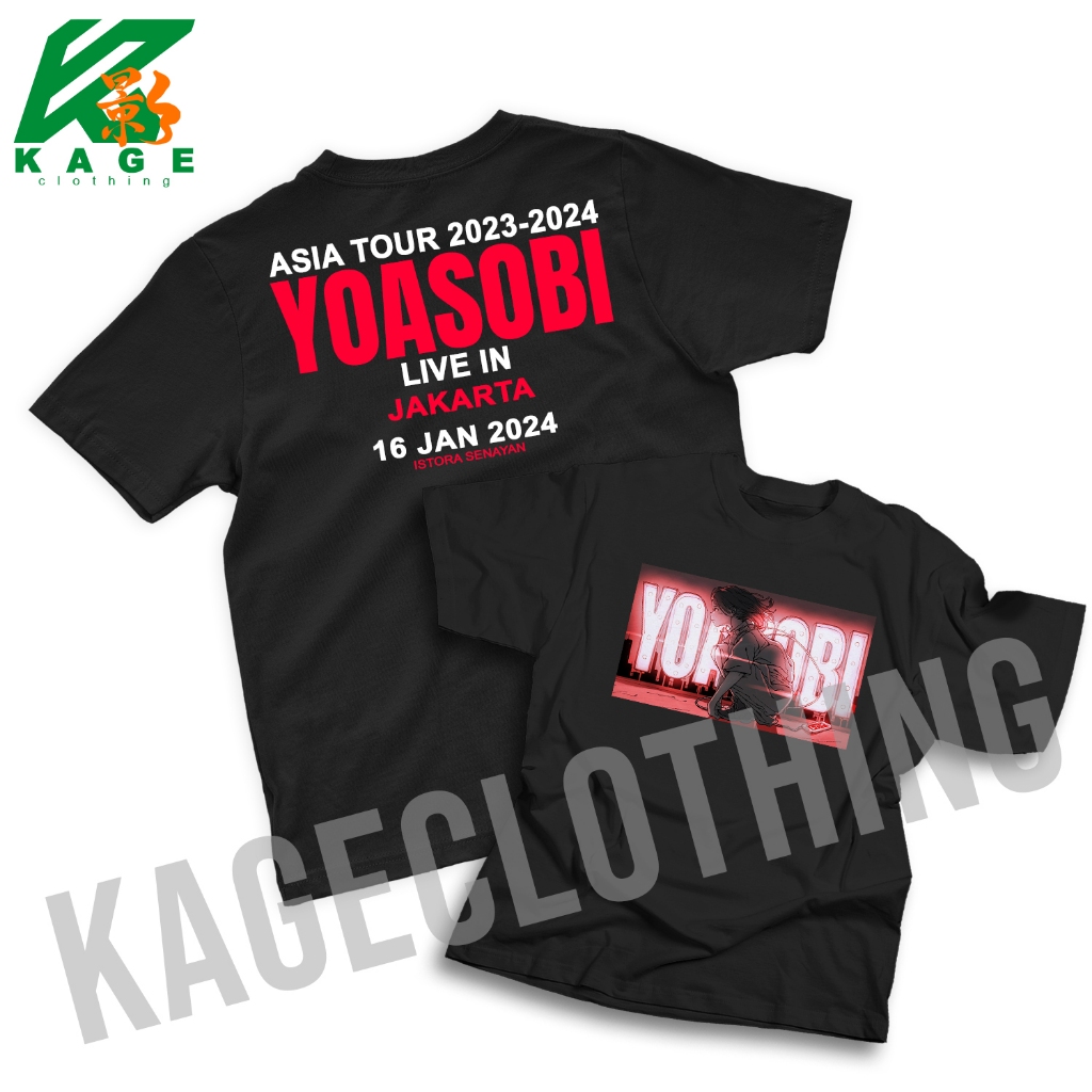 Yoasobi MERCH T-shirt Tshirt distro cotton combed 30s UNISEX KAOS WIBU ...