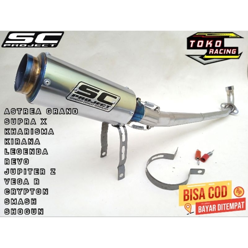 Sc PROJECT CHROME RACING EXHAUST ALL TYPE NETRAL AND KHARISMA (BACK ...