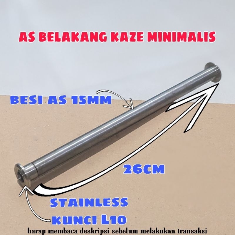 Rear Axle Kawasaki Kaze ninja Axle arm Axle Axle 15mm stainless ...
