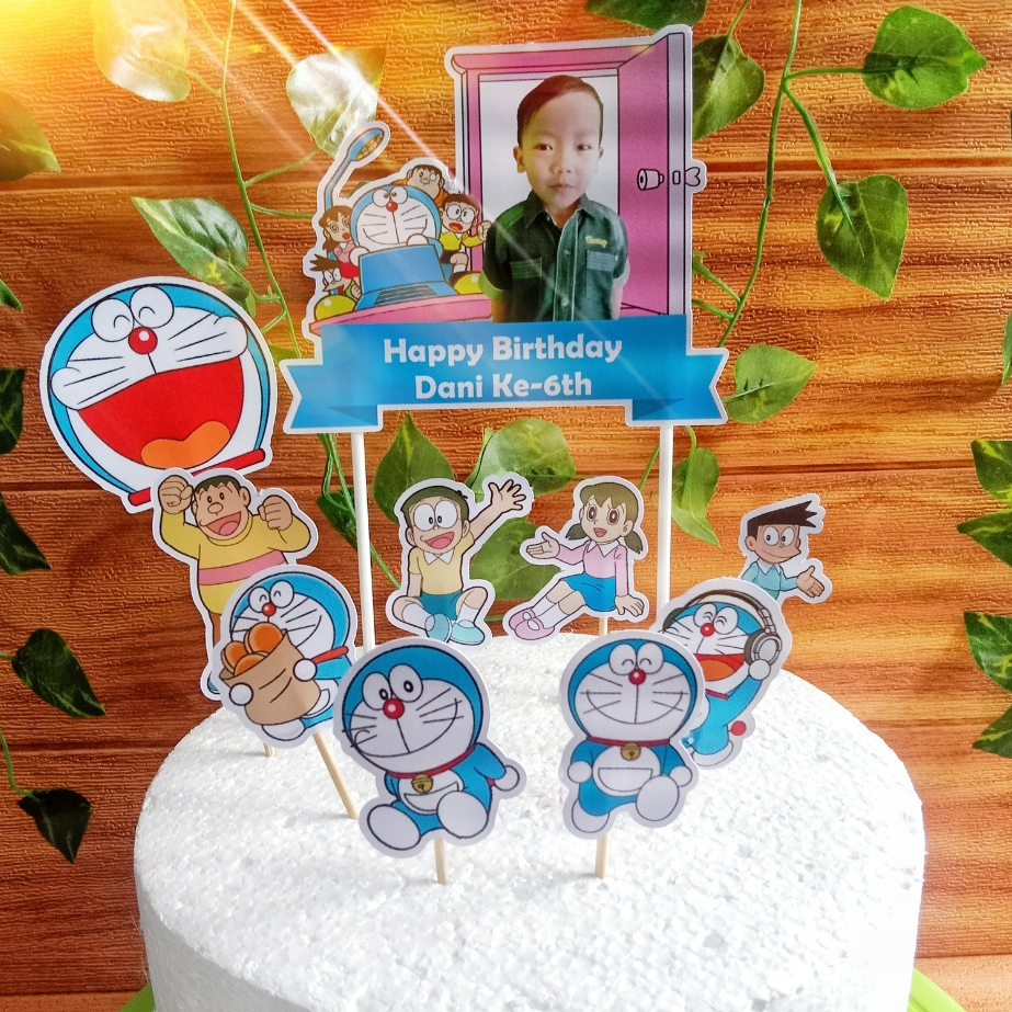 Custom Photo Doraemon Topper for Children's Character Birthday Cake ...
